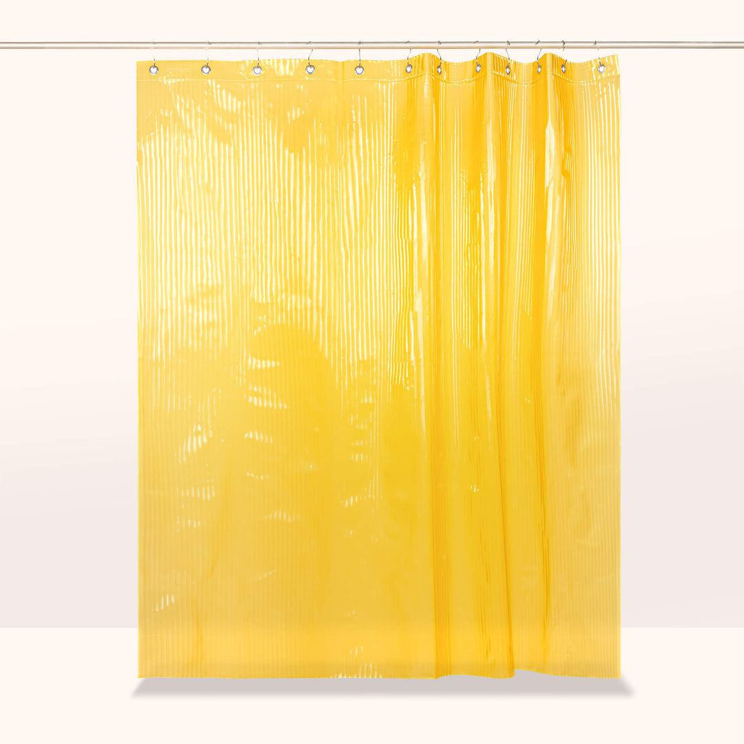 Fluted Shower Curtain Yellow – sproos!