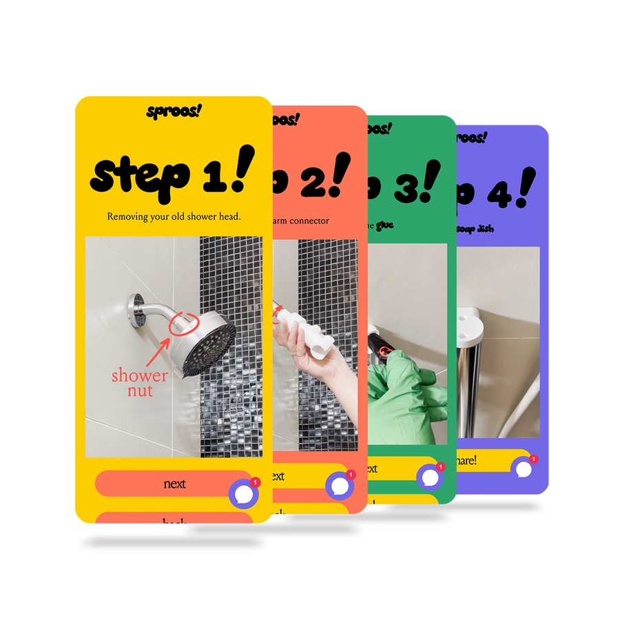 sproos! the shower brand for renters and DIYers